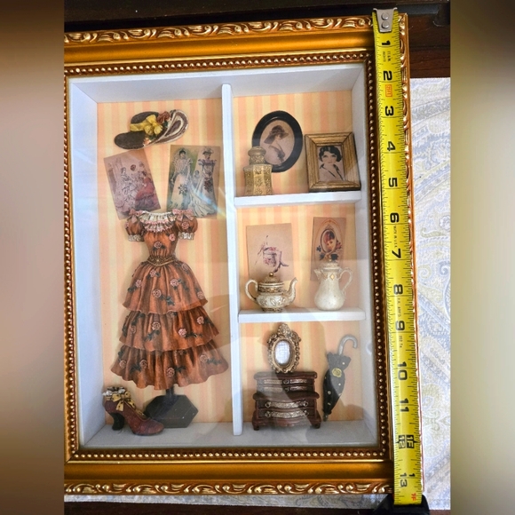Wall Decor | Vintage Shadow Box With Victorian Miniatures | Poshmark